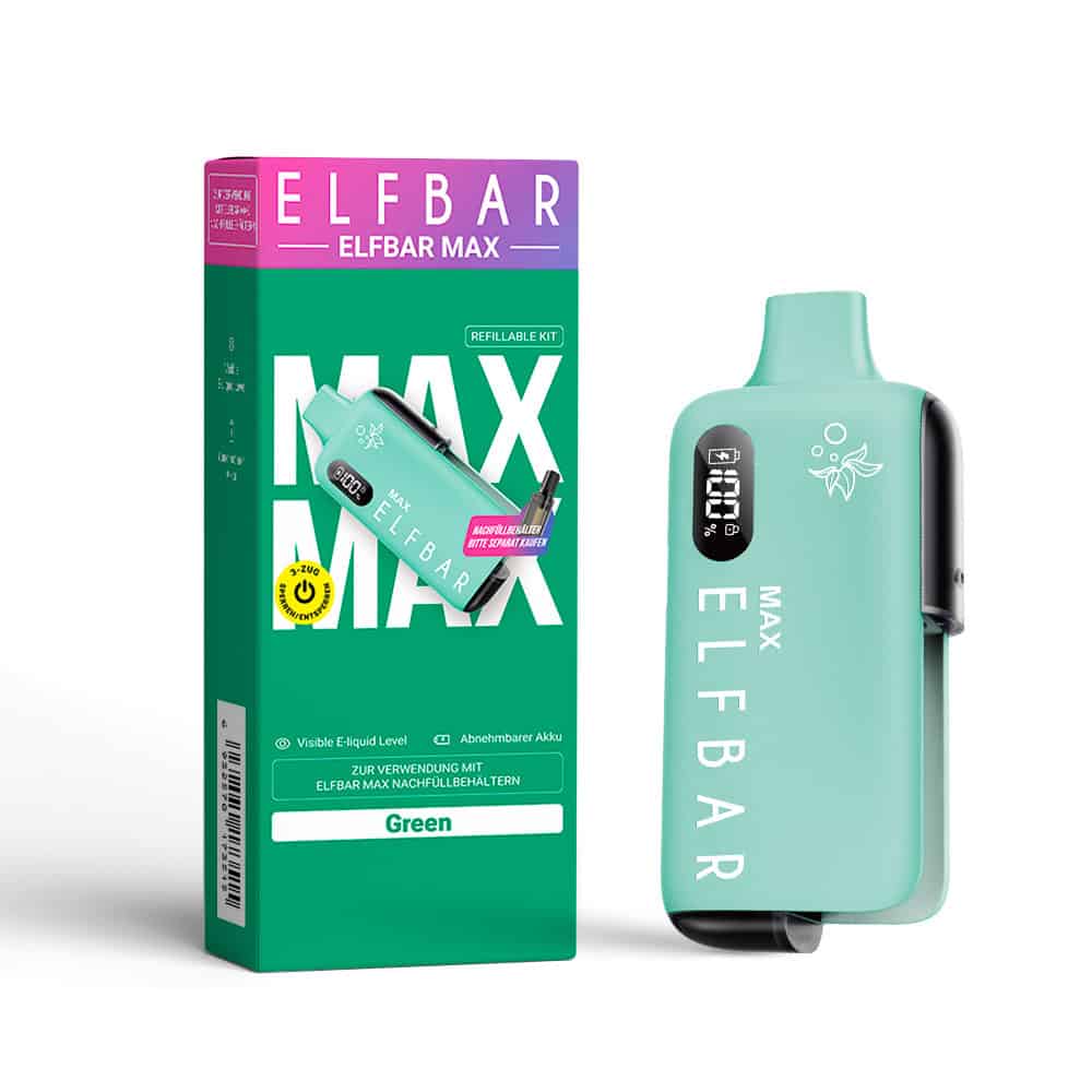 Elfbar MAX Basisgerät – 1000 mAh Akku & USB-C Power – Elfa Germany